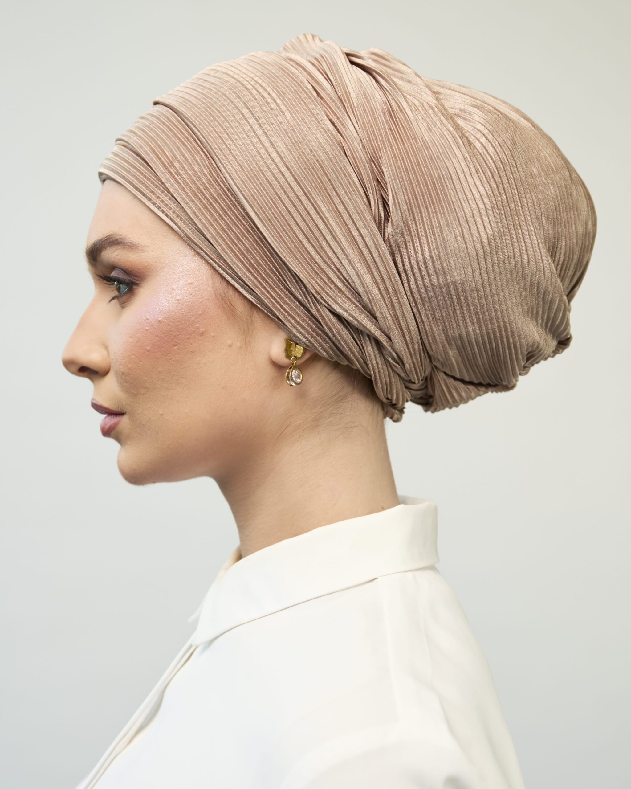 Brown – Pleated – Level Turbans